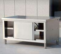 China Customizable Size Stainless Steel 201/304 Commercial Kitchen Workbench with 500 kg/㎡ Load Capacity for sale