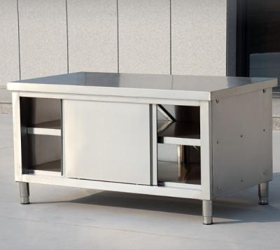 China Customizable Size Stainless Steel 201/304 Commercial Kitchen Workbench with 500 kg/㎡ Load Capacity for sale