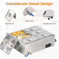 China Stainless Steel 201/304 Food Warmer with 150 L Capacity and Energy Saving Mode Bain Marie for Commercial Kitchens for sale