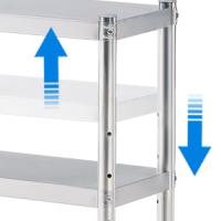 China Professional Stainless Steel Kitchen Shelf with Corrosion Resistance, Heavy-Duty Capacity, and Polished Finish for sale