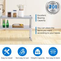 China Professional Stainless Steel Kitchen Shelf with Corrosion Resistance, Heavy-Duty Capacity, and Polished Finish for sale