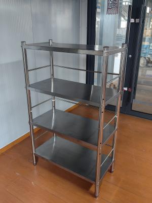China Stainless Steel Shelf with Adjustable Height Legs and Corrosion Resistance for 300 kg/㎡ Load Capacity for sale