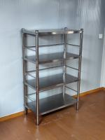 China Stainless Steel Shelf with Adjustable Height Legs and Corrosion Resistance for 300 kg/㎡ Load Capacity for sale