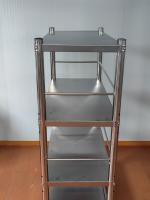 China Stainless Steel Shelf with Adjustable Height Legs and Corrosion Resistance for 300 kg/㎡ Load Capacity for sale