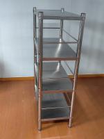 China Professional Stainless Steel Kitchen Storage Rack with Adjustable Height Legs and Corrosion Resistance for 300 kg/㎡ Load Capacity for sale
