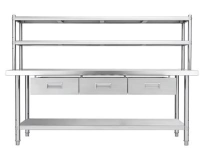 China Customizable Stainless Steel 201 Workbench with Corrosion Resistance for Commercial Kitchens for sale