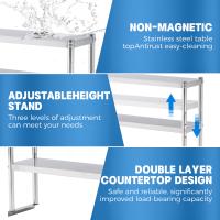 China Customizable Stainless Steel 201 Workbench with Corrosion Resistance for Commercial Kitchens for sale