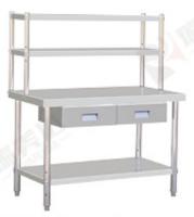 China Corrosion Resistant Stainless Steel Workbench with Customized Size and 300 kg/㎡ Load Capacity for Commercial Kitchens for sale
