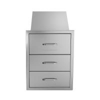 China Stainless Steel 201/304 Outdoor Kitchen Drawer with Sliding Rail Design and Corrosion Resistance for BBQ Island for sale