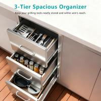 China Stainless Steel 201/304 Outdoor Kitchen Drawer with Sliding Rail Design and Corrosion Resistance for BBQ Island for sale