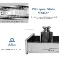 China Stainless Steel 201/304 Outdoor Kitchen Drawer with Sliding Rail Design and Corrosion Resistance for BBQ Island for sale