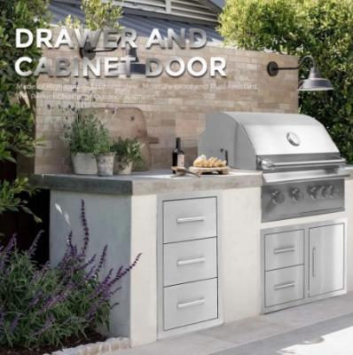 China Custom Stainless Steel 201/304 Outdoor Kitchen Drawer with Sliding Rail Design and Corrosion Resistance for sale
