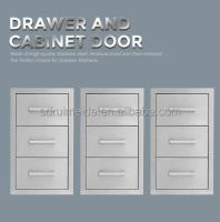 China Stainless Steel 304 Outdoor Kitchen Drawer with Sliding Rail Design and Corrosion Resistance for BBQ Island for sale