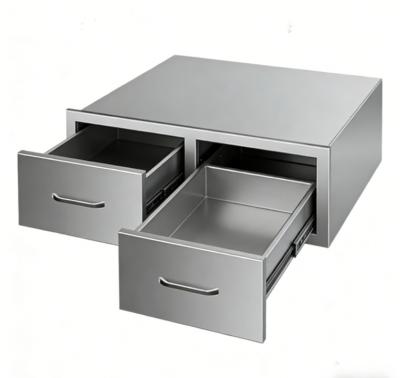 China Stainless Steel Outdoor Kitchen Drawer with Corrosion Resistance, Sliding Rail Design, and Heavy-Duty Capacity for sale