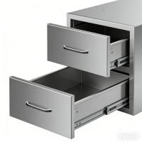China Dustproof Windproof Corrosion Resistant Stainless Steel Outdoor Kitchen Drawer with Smooth Slide Rails for sale