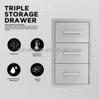 China Outdoor Kitchen Drawer Stainless Steel 201/304 Windproof Heavy-Duty for Commercial and Outdoor Use for sale