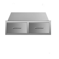 China Stainless Steel Outdoor Kitchen Drawer with Corrosion Resistance and Sliding Rail Design for Barbecue Island for sale