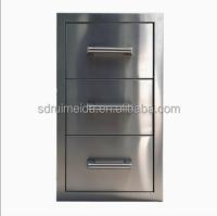 China Stainless Steel 304 Outdoor Kitchen Drawer with Sliding Rail Design and Custom Sizes Available for sale