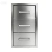 China Stainless Steel 201/304 Outdoor Kitchen Drawer with 300 kg/㎡ Load Capacity and Smooth Sliding Rail Design for sale