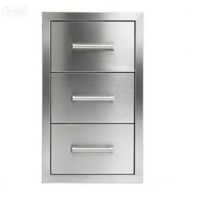 China Stainless Steel 201/304 Outdoor Kitchen Drawer with 300 kg/㎡ Load Capacity and Smooth Sliding Rail Design for sale