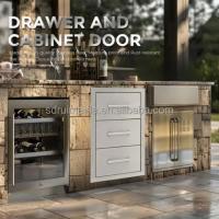 China Stainless Steel 201/304 Outdoor Kitchen Drawer with 300 kg/㎡ Load Capacity and Smooth Sliding Rail Design for sale