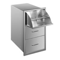 China Stainless Steel Outdoor Kitchen Drawer with Corrosion Resistance and Sliding Rail Design for Barbecue Island Counter for sale