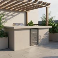China Stainless Steel Outdoor Kitchen Drawer with Corrosion Resistance and Smooth Sliding Rail Design for sale