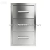China Customizable Stainless Steel 201/304 Outdoor Kitchen Drawer with 300 kg/㎡ Load Capacity and Smooth Sliding Rail Design for sale