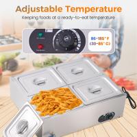 China Stainless Steel 201 Food Warmer with Smart Digital Control and 150 L Capacity for Buffet Display for sale