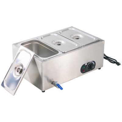 China Commercial 8L Capacity Stainless Steel 201 Electric Food Warmer with 1200W Power for Restaurants for sale