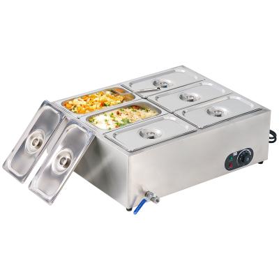 China Stainless Steel 201 Food Warmer with 1200W Power and 8L Capacity for Buffet and Restaurant Use for sale