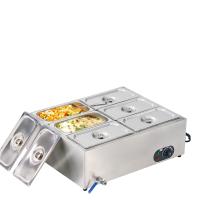 China Commercial Electric Table Top Stainless Steel 201 Bain Marie Food Warmer with 150L Capacity and Energy Saving Mode for sale