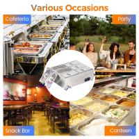 China Commercial Electric Table Top Stainless Steel 201 Bain Marie Food Warmer with 150L Capacity and Energy Saving Mode for sale