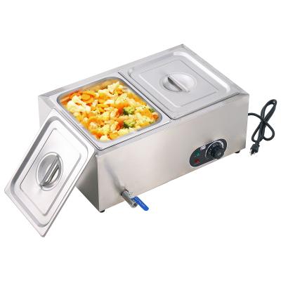 China 110V Commercial Stainless Steel 201 Bain Marie Electric Food Warmer with 150L Capacity and Energy Saving Mode for sale