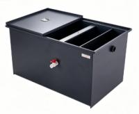 China Oil Water Separation Stainless Steel Grease Trap with Thickened Tank and Side Drain Valve for Quick Discharge of Sediment and Sludge for sale