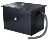 China Corrosion Resistant Stainless Steel Grease Trap with Anti Rust Coating and Flexible Hose Outlet for Sediment Discharge for sale