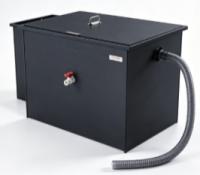 China Corrosion Resistant Stainless Steel Grease Trap with Anti Rust Coating and Flexible Hose Outlet for Sediment Discharge for sale