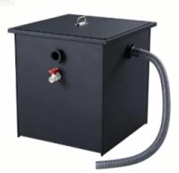 China Corrosion Resistant Stainless Steel Grease Trap with Anti Rust Coating and Flexible Hose Outlet for Sediment Discharge for sale