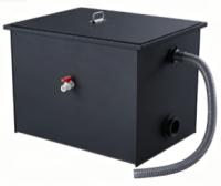 China Corrosion Resistant Stainless Steel Grease Trap with Anti Rust Coating and Flexible Hose Outlet for Sediment Discharge for sale
