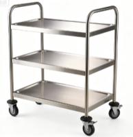 China Stainless Steel Worktables Featuring Heavy Duty Casters and Multiple Stainless Steel Trays for Organized and Workspaces for sale