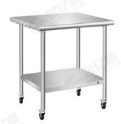 China Rust resistant stainless steel Trolleys with ergonomic round edge design two tier structure and secure locking casters for sale