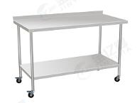China Two Tier Stainless Steel Worktables Offering Ample Workspace and Storage Shelf with Easy to Clean Rust Resistant Surfaces for sale