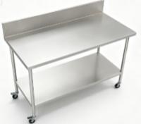 China Two Tier Stainless Steel Worktables Offering Ample Workspace and Storage Shelf with Easy to Clean Rust Resistant Surfaces for sale