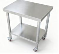 China stainless steel Trolleys with height adjustable legs thickened tabletop and heavy duty swivel casters providing stable workspace for sale