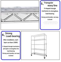 China Heavy Duty Chrome Shelving 5 Tier Open Wire Chrome Plated Metal Storage Racks Rust Resistant Durable Shelving for Warehouse and Kitchen for sale