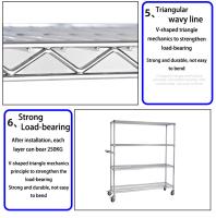 China Heavy Duty Chrome Shelving Featuring Four Tier Open Wire Shelves Designed for Easy Cleaning and Long Lasting Rust Resistant Performance for sale