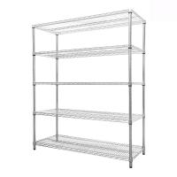 China Five – Tier Metal Chrome – Plated Wire Shelving: The “All – Purpose Shelf” for Commercial Scenarios, A New Profit – Making Engine for Distribution for sale