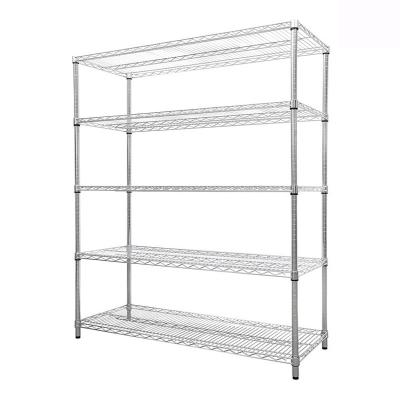 China Five – Tier Metal Chrome – Plated Wire Shelving: The “All – Purpose Shelf” for Commercial Scenarios, A New Profit – Making Engine for Distribution for sale