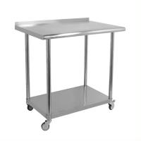 China Stainless Steel Worktables with Lockable Casters and Food Grade Stainless Steel Construction Offering Mobile Workspace Solutions for sale