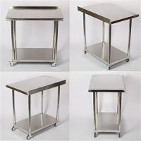 China Stainless Steel Worktables with Lockable Casters and Food Grade Stainless Steel Construction Offering Mobile Workspace Solutions for sale